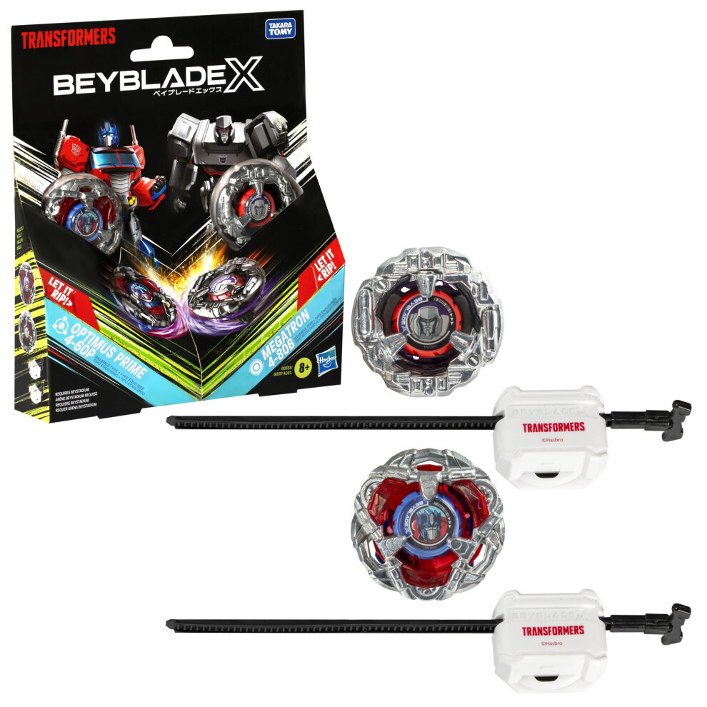 Beyblade X Transformers Collab Optimus Prime 4-60P vs. Megatron 4-80B ...