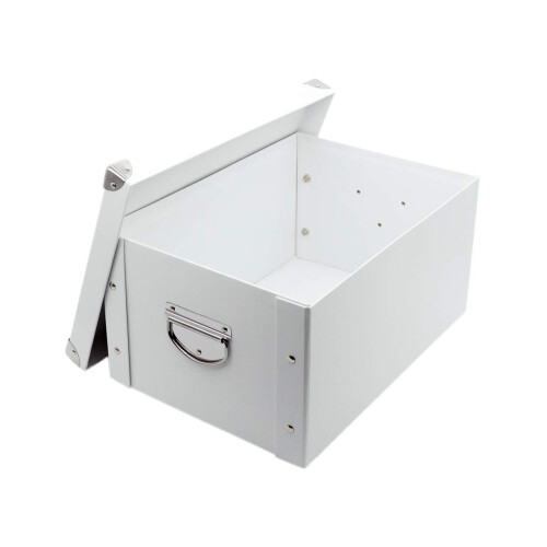 GUOZI Collapsible Storage Box, Decorative Memory Box with Lid & Metal Reinforced Corners ...