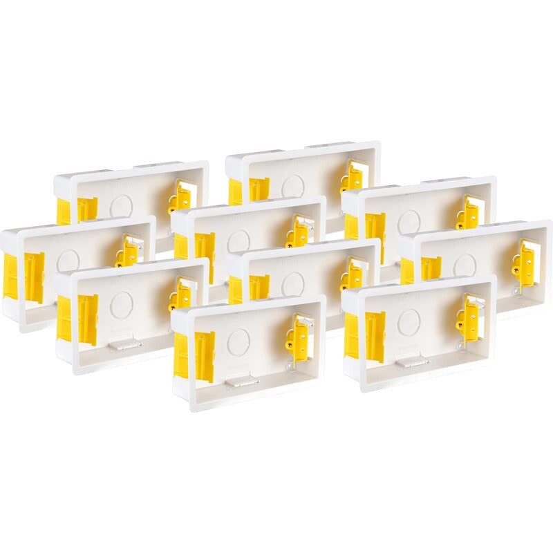 10x Pack Single 2-Gang 35mm Dry-Lining Back Box Electrical Wall ...