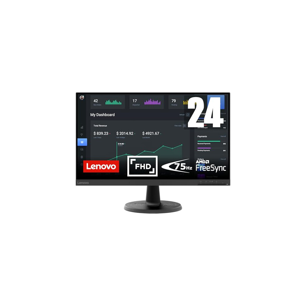 D24-45 24 Inch PC Monitor | FHD, 1080p, 75Hz, VA, 4ms, VGA and HDMI on ...