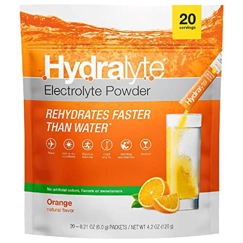 Effervescent Electrolytes Powder Sachets - 20 Flavoured Sticks - Rapid ...