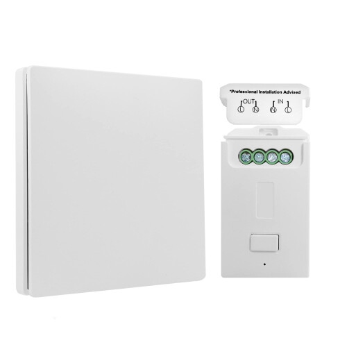 Wireless Light Switch Kit, No Wiring No Battery, Self-powered Remote ...