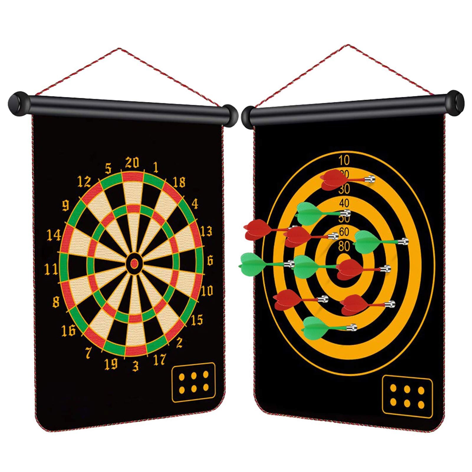 Magnetic Dart Board for Kids, Roll Up Magnetic Dartboard, Indoor and Outdoor Games for Kids with ...