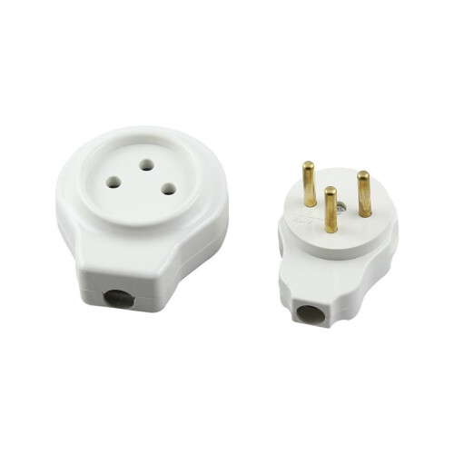 Dixinge Israel 3 Pin AC Electrical Power Rewireable Plug Male Female ...