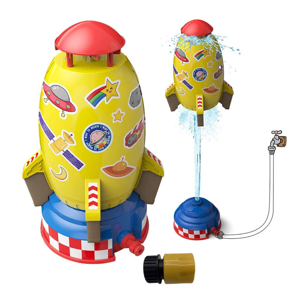 Flexyony Rocket Sprinklers Kids Toys Water Splash Rocket Outdoor Water ...