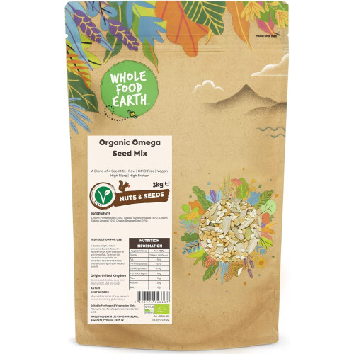 Organic Omega Seed Mix 3 kg | A Blend of 4 Seed Mix | Raw | GMO Free ...