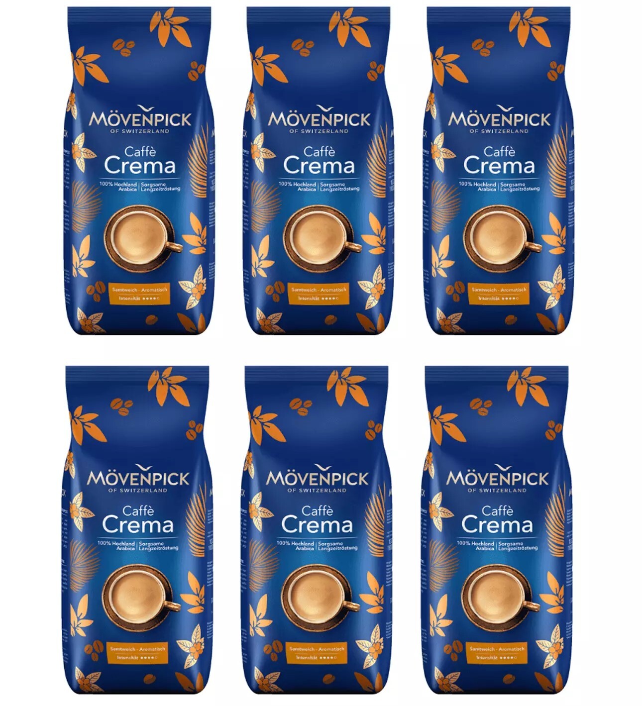(PACK OF 6) Movenpick Caffe Crema Coffee Bean 1KG 100% Arabica on OnBuy