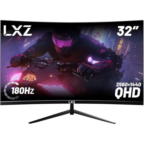 LXZ 32 Inch Computer Monitor 1500R, 2K QHD (2560 * 1440) 180Hz ...