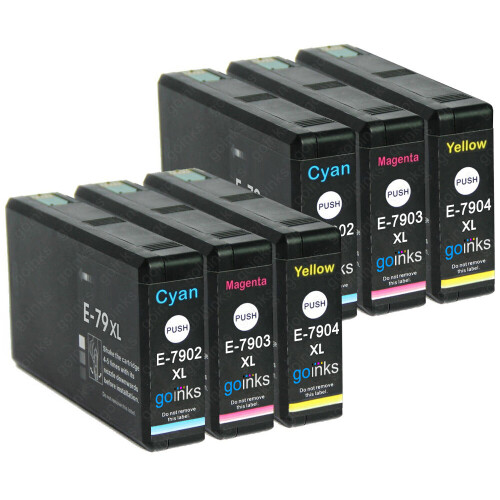 Compatible 2 Go Inks Set of 3 Ink Cartridges to replace Epson T7906 ...