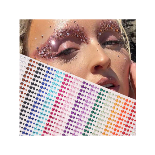 1 set of 900 pieces decorative diamond stickers, glittering plastic gem ...