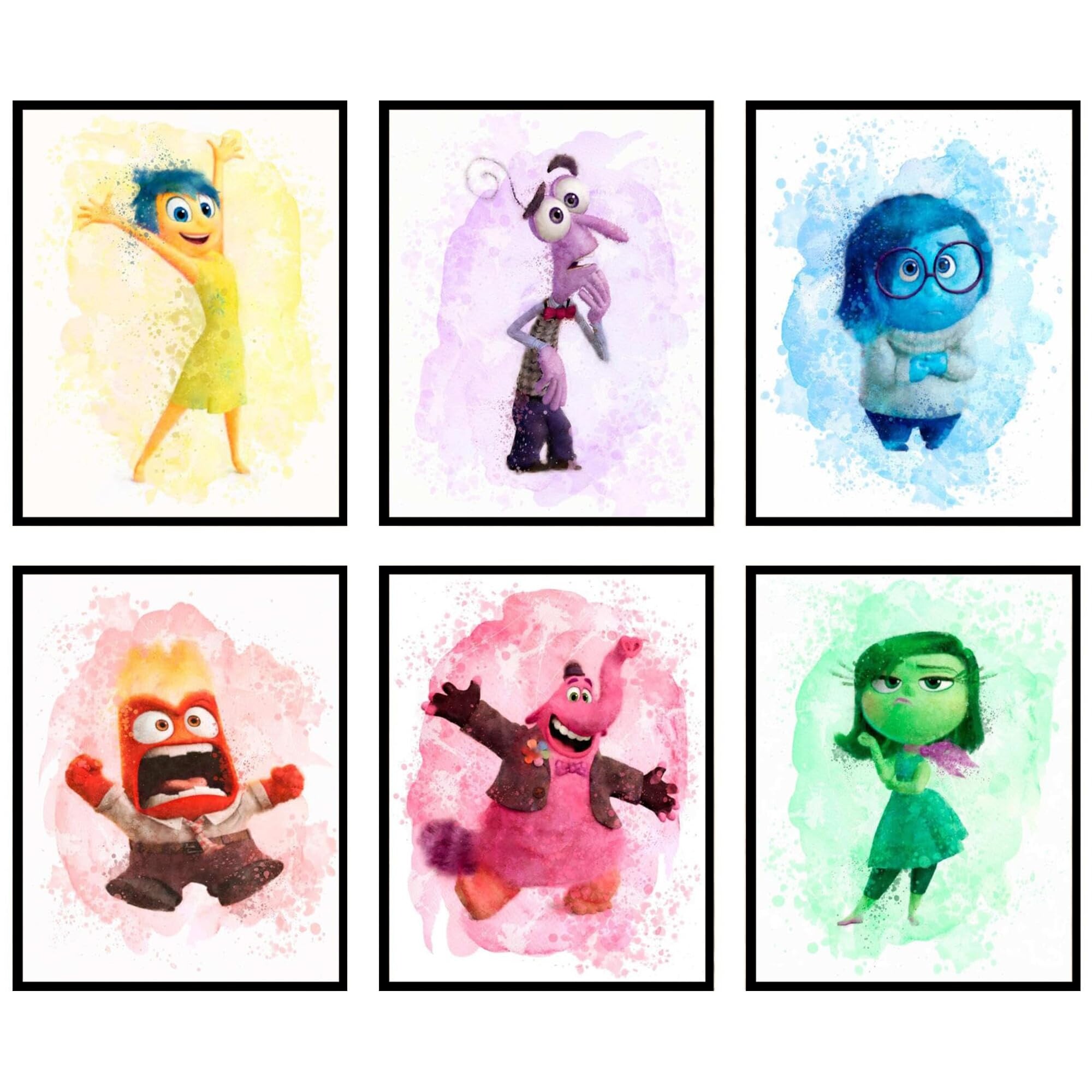 BigWigPrints Inside Out Poster Inside Out Characters Joy Sadness Fear ...