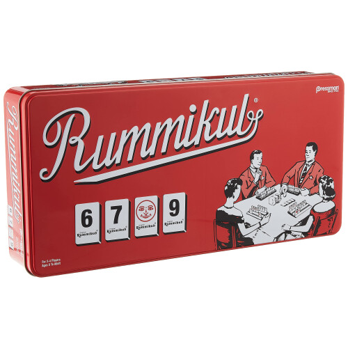 Rummikub in Retro Tin - The Original Rummy Tile Game by Pressman Red 5 ...