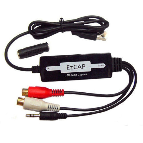 USB 3.5mm Audio Capture Grabber Edit Cable to Digital for Recording ...