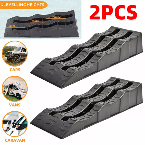 Leveling Ramps 3 Stage Trailer Wheel Chocks with Non Slip on OnBuy