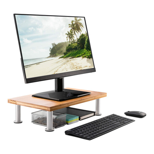 The Original Bamboo Monitor Stand (As Seen On PBS) - Monitor Riser for ...
