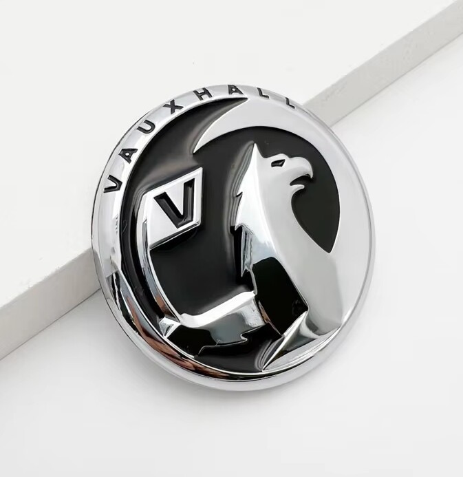 (Silver) 3D Metal Vauxhall Logo Car Fender Emblem Rear Tail Trunk Badge ...