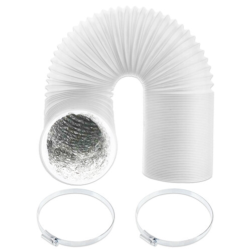 Universal Cooker Hood Extractor Vent Hose 5" x 2.5m PVC Aluminium Foil ...