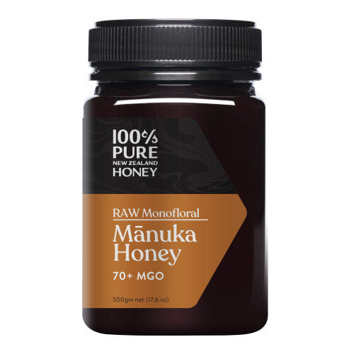 Manuka Honey 100% Pure New Zealand MGO 70+ Raw & Unpasteurised ...