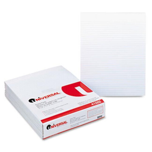 Universal Glue Top Writing Pads- Narrow Rule- Letter- White- 50-Sheet ...