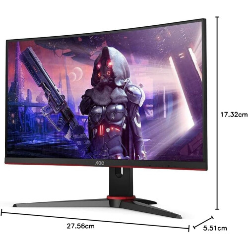 AOC Gaming C24G2AE - 24 inch FHD Curved Monitor, 165Hz, 1 ms MPRT, VA ...