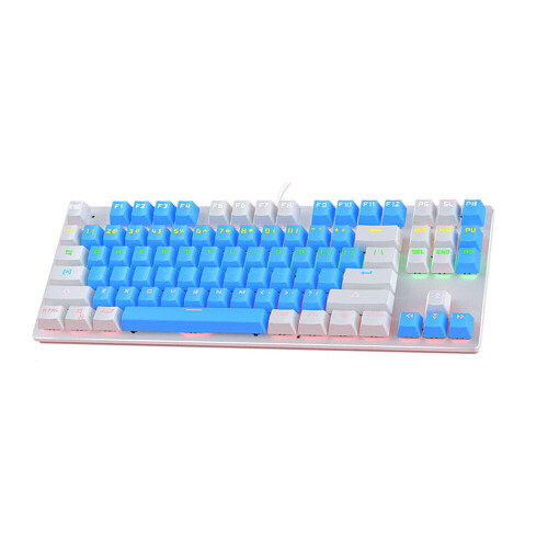 (Blue, Blue Switch) Mechanical Keyboard 87 Keys TKL Layout USB Wired ...