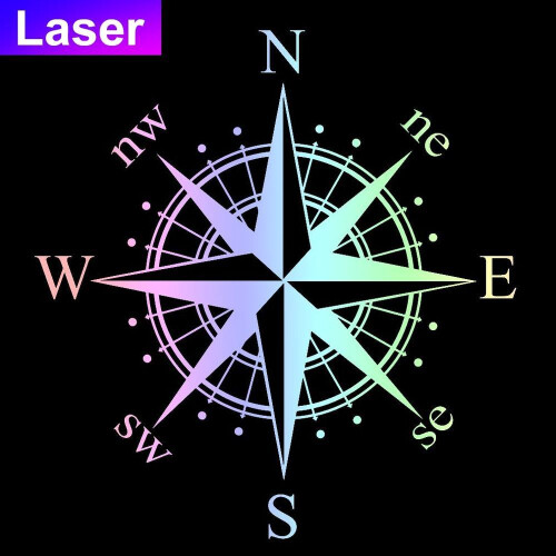 (multicolor) Car Sticker Compass Rose Vinyl Decal For renault duster ...