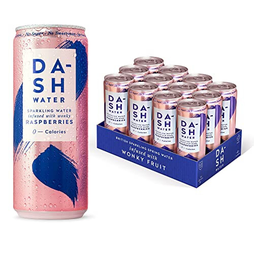 Dash Water Raspberry - 12 x Raspberry Flavoured Sparkling Spring Water ...