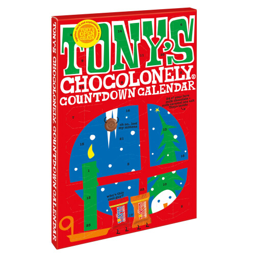 Tony's Chocolonely Smaller Advent Calendar - Christmas Countdown, 24 ...