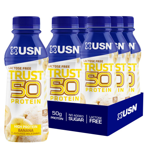 USN Trust 50 Pre-mixed & Ready to Drink Protein Shake Bottles: 6 x 500 ...