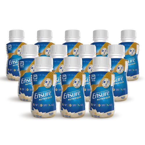 Ensure NutriVigor Nutritonal Shake, 220ml x 12, Vanilla Flavour,| Support Strength,Energy and ...