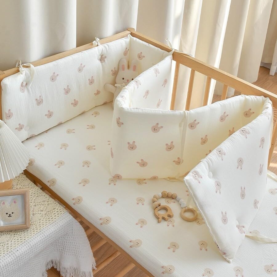 (60cm, C) Cot Bumper Breathable Crib Bumper Baby Cot Liners Cot Bumpers ...