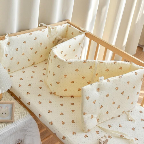 (80cm, E) Cot Bumper Breathable Crib Bumper Baby Cot Liners Cot Bumpers ...