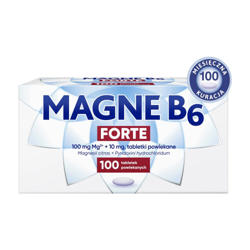 Magne B6 Forte 100 mg + 10 mg, 100 coated tablets on OnBuy