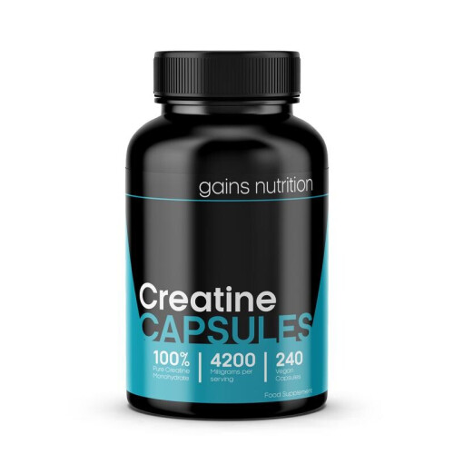Creatine Monohydrate Capsules 4200mg/Serving, 240 Vegan Capsules on OnBuy