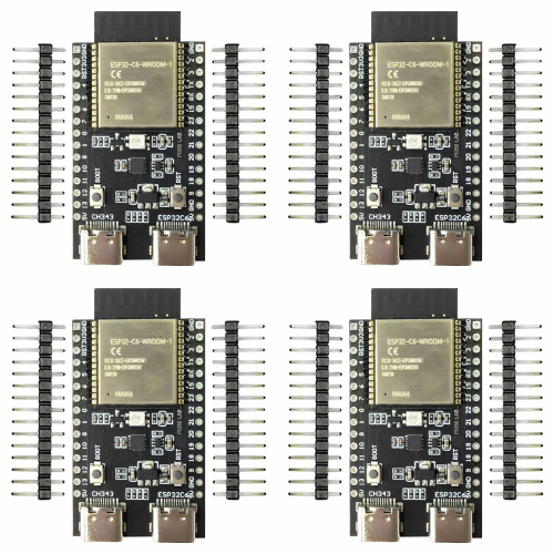 Carte de d?veloppement ESP32-C6-DevKitC-1-N4 4X ESP32-C6 Module WiFi RISC-V ESP32 Type-C Core on ...