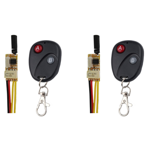 2X Mini RF Remote Switch 433MHZ 4.2V 4.5V 5V 6V 7.4V 9V 12V Small Relay ...