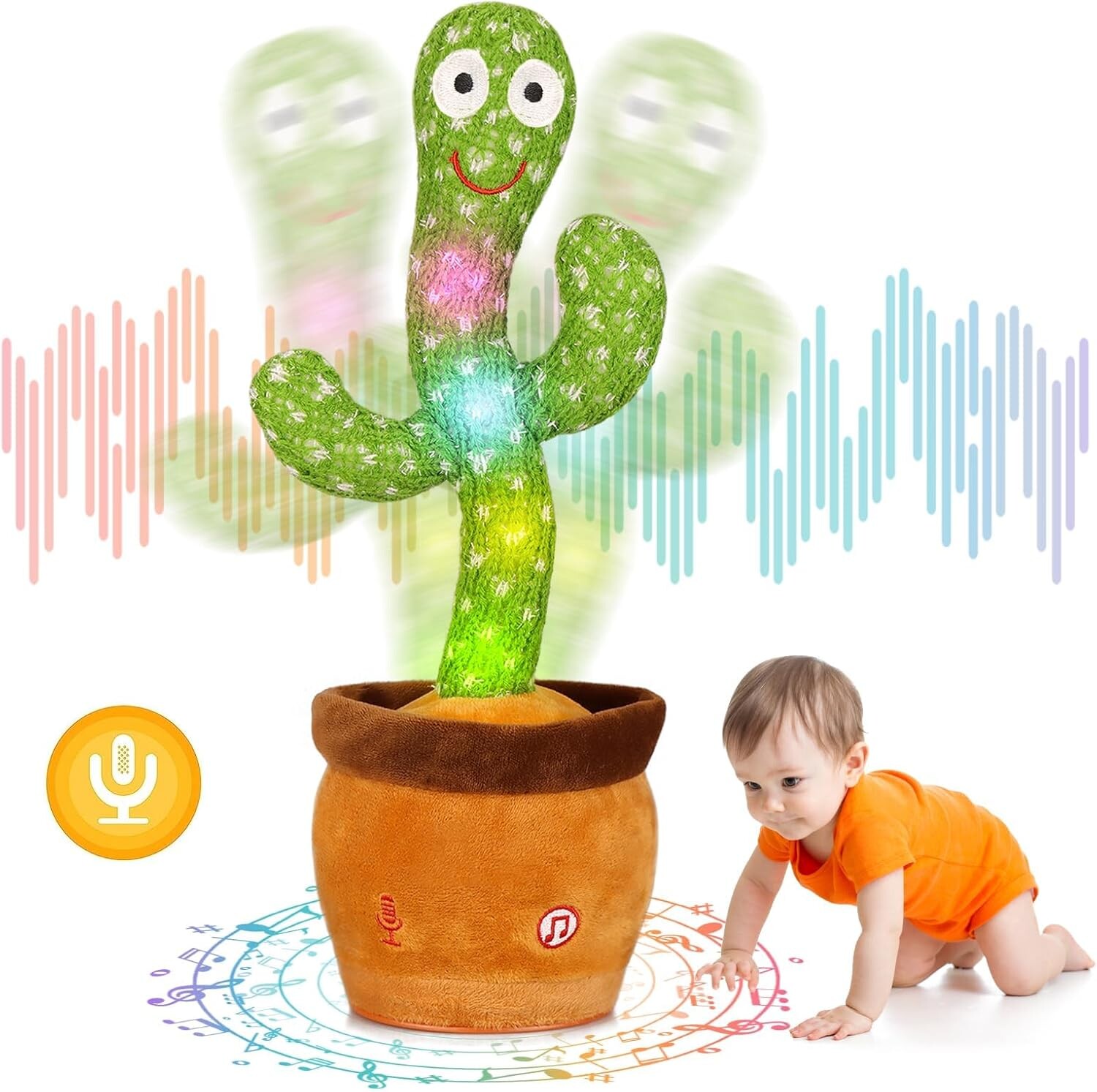 (A-Dancing Cactus Toy Mimicking) Emoin Dancing Cactus Baby Toys ...