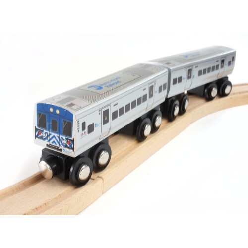 Munipals Metro North Railroad Wooden Railway M7 2-car Set-Child Safe ...