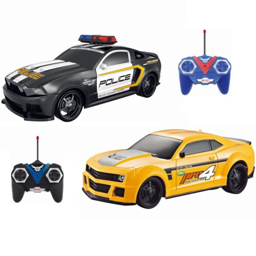 RC Remote Control Police Car & Racing Sports Car 1:24 Scale Radio ...