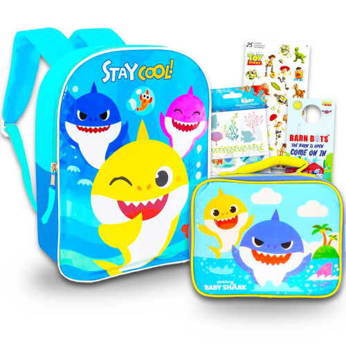 Pinkfong Baby Shark Baby Shark Backpack Lunch Box Set for Boys Girls ...