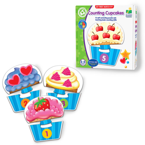 The Learning Journey: My First Match It - Counting Cupcakes- 15 Piece Self-Correcting Matching ...