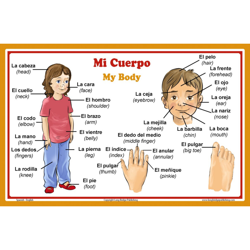 Long Bridge Publishing Spanish Language School Poster - Words About ...