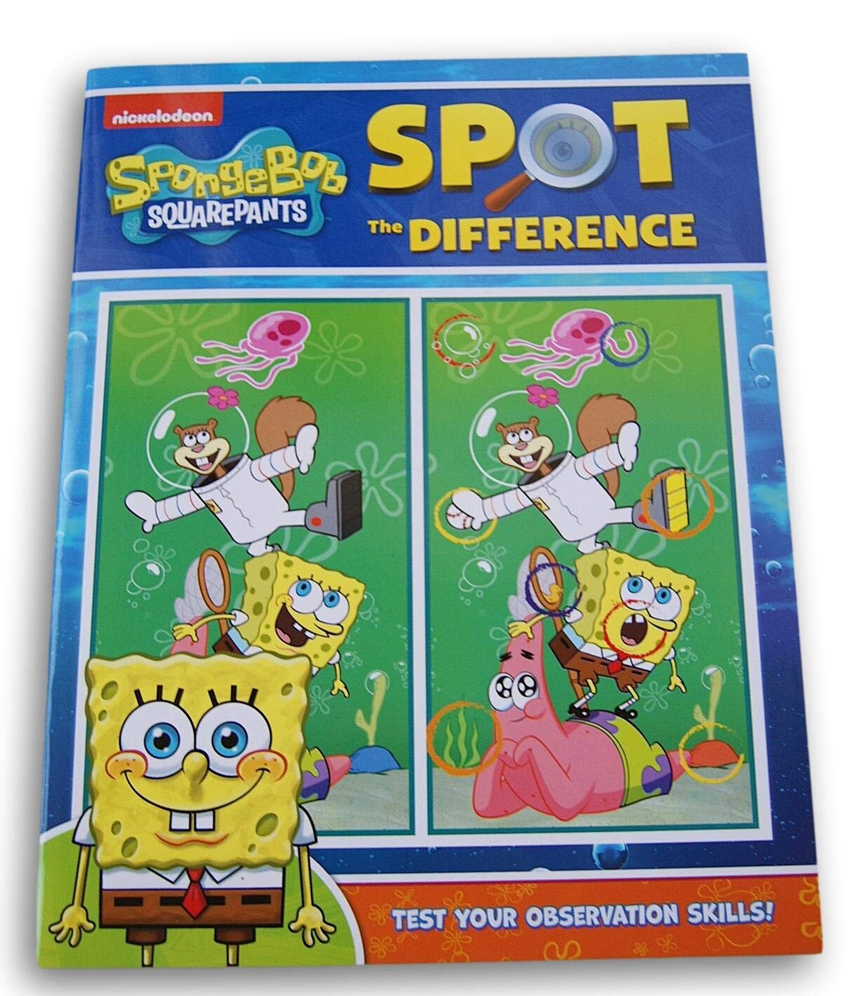 Activity Books Spot The Difference Book Game for Kids - 22 Puzzles with Answer Key (Spongebob ...