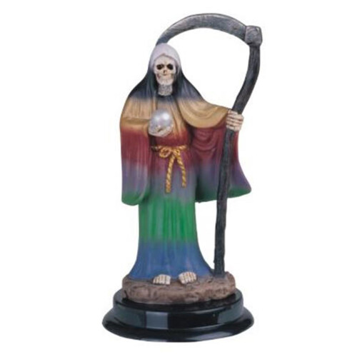 5 Inch Rainbow Santa Muerte Saint Death Grim Reaper Statue Figurine on ...