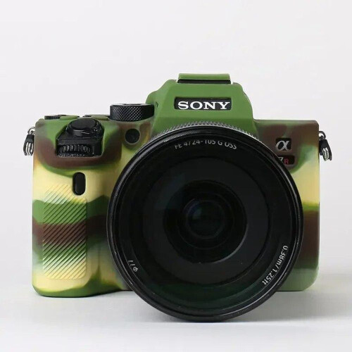 (camouflage, A7RIV) Silicone Case Cover Camera Bag for Sony A7IV A7M4 ...