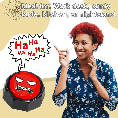 Boto de risada RIBOSY - Efeitos sonoros de risadas malignas e perversas - Criador de rudo ...