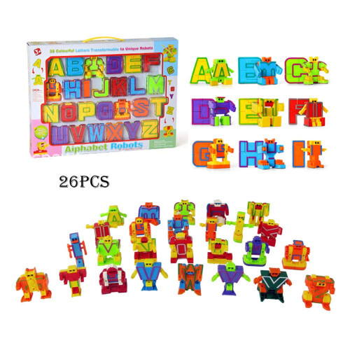 Alphabet Robot Odowalker Action Figures 26 Pieces 2" Letters Alpha Bots ...