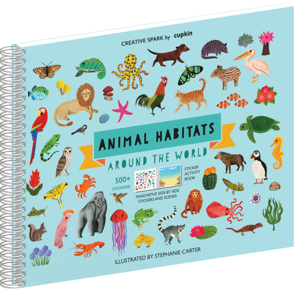Hbitats de animales Libro de calcomanas (ms de 500 calcomanas para nios ...