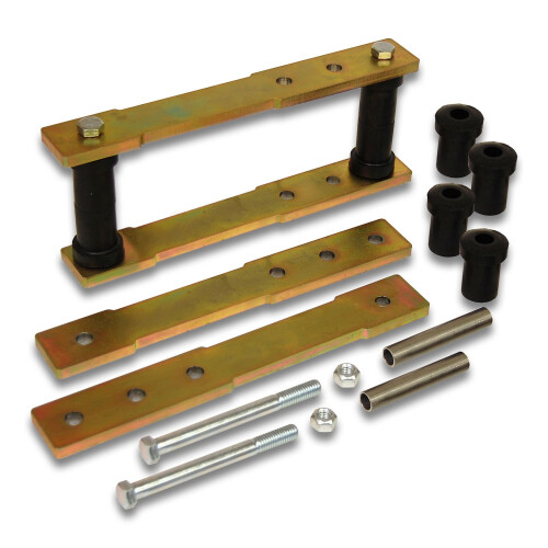 1" to 4" Adjustable 3-Position Rear Leaf Spring Shackle Lift Set - Ford ...