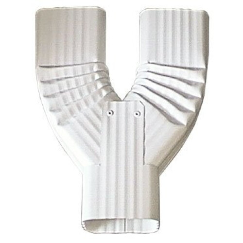 Y Downspout Funnel for Rectangular Downspouts (3x4, Low Gloss White) on ...
